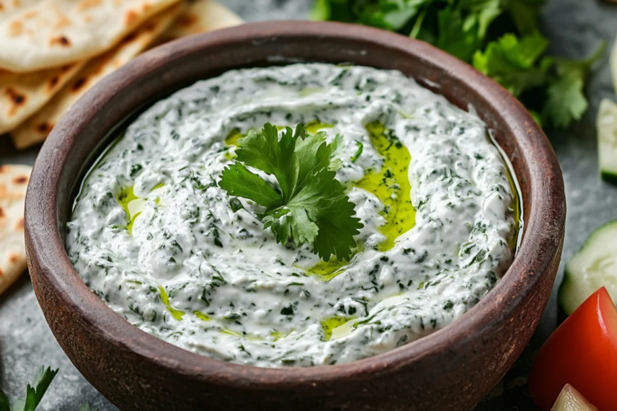 coriander spinach dip borani recipe - Recipe Soon